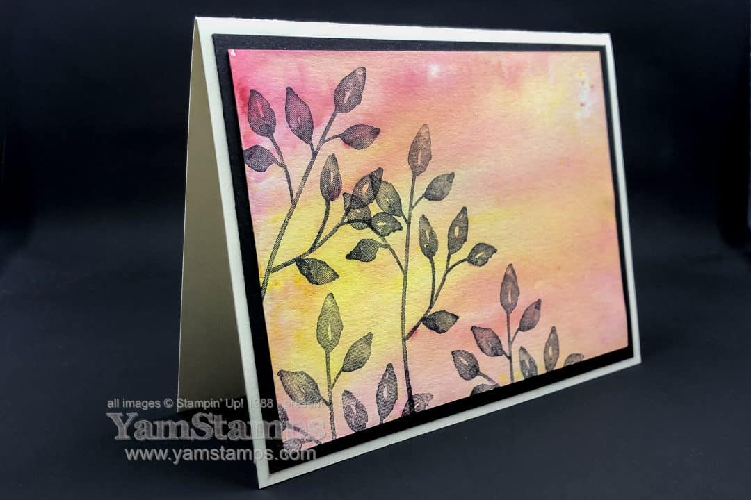 Sparkly Sunset Card | Yamstamps.com - Linda's Stamping Blog