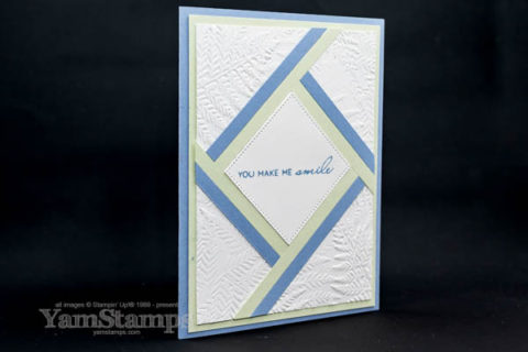 Faux Shutter / Fractured Card | Yamstamps.com - Linda's Stamping Blog